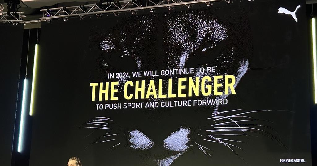 Puma CEO Arne Freundt 2024 press conference with Maria Valdes, Anne ...