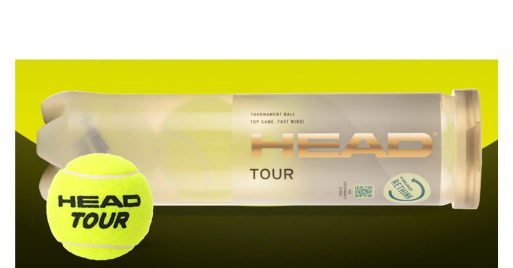 Head presents tennis ball can with reduced footprint and improved ...