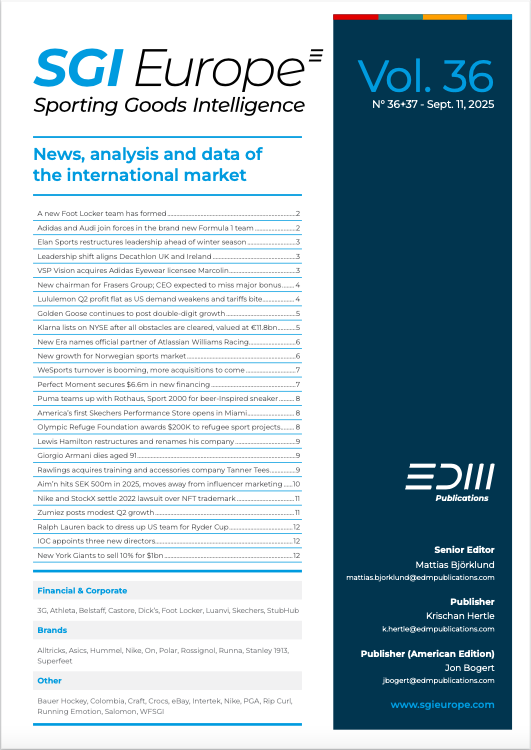 SGI Europe Executive Edition: Vol 36 - 36+37 | PDF Newsletter | Sporting Goods Intelligence